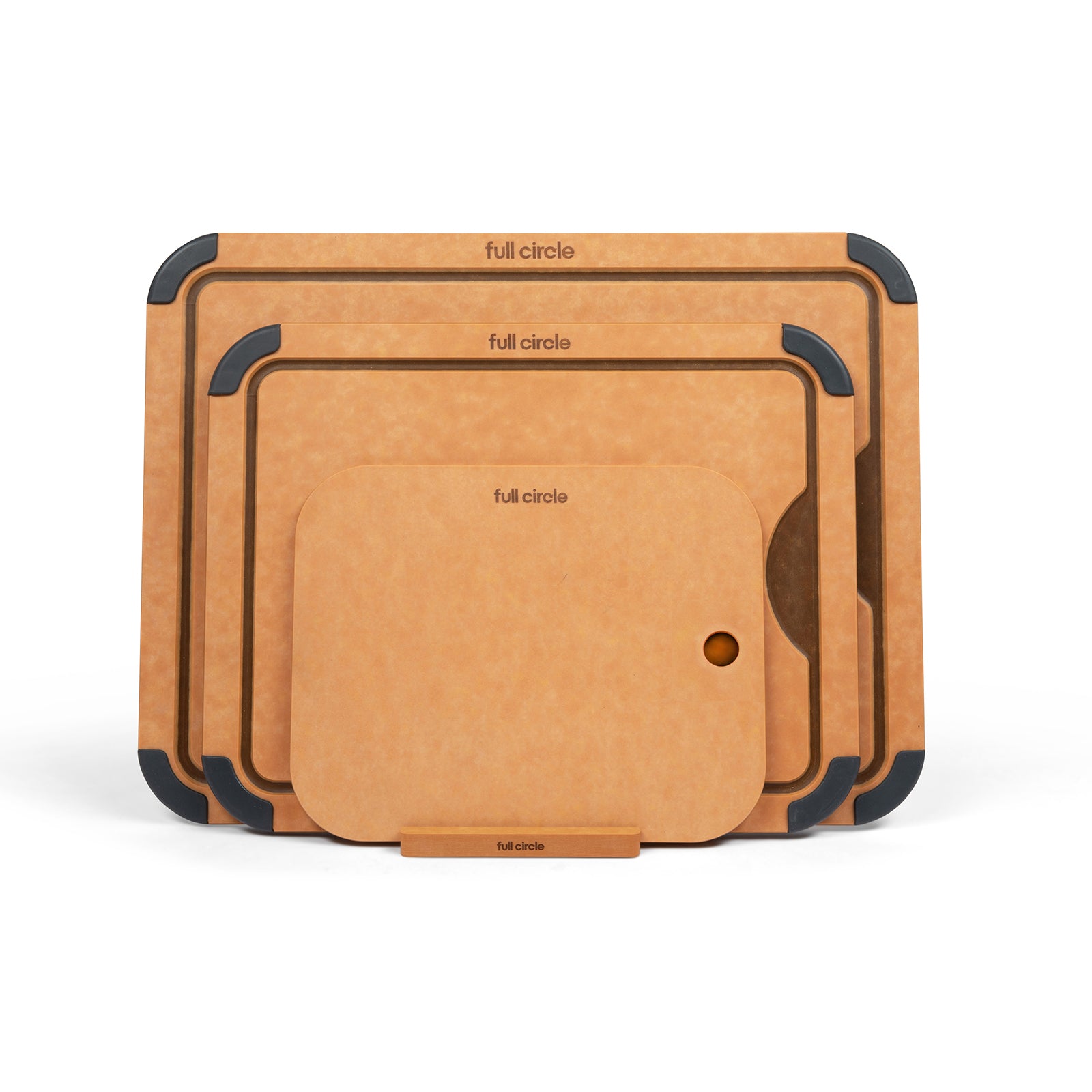 Full Circle Chop Shop Dishwasher Safe Cutting Board Set With Holder ...